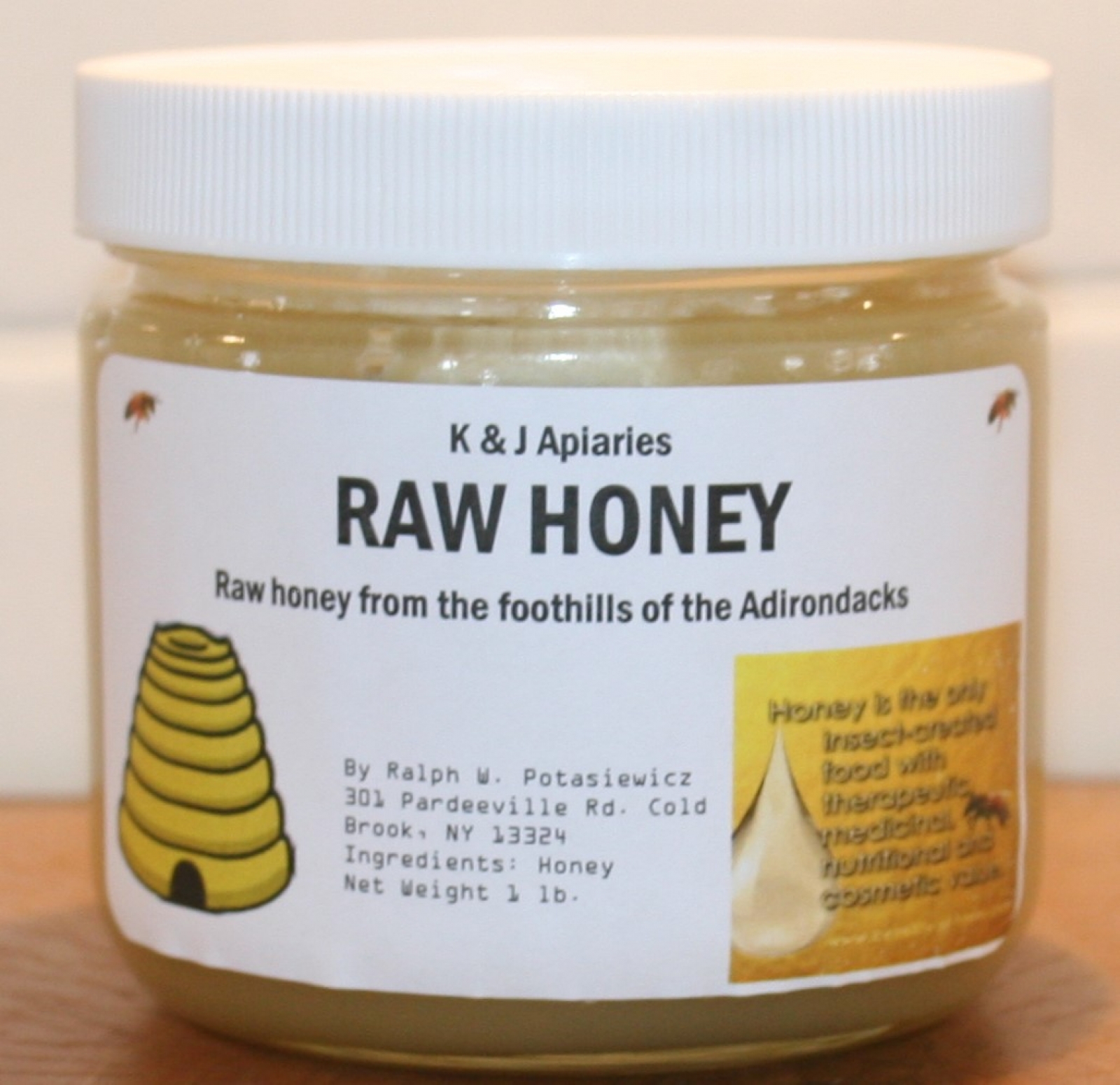 Raw Honey - 1 lb Jar | K and J Apiaries